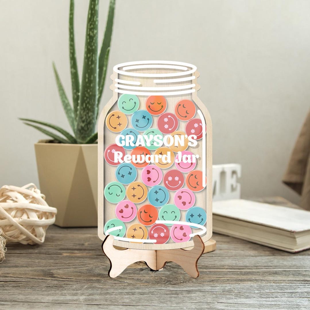 Personalized Reward Jars for Kids, Classroom Wooden Reward Jar, Back to ...