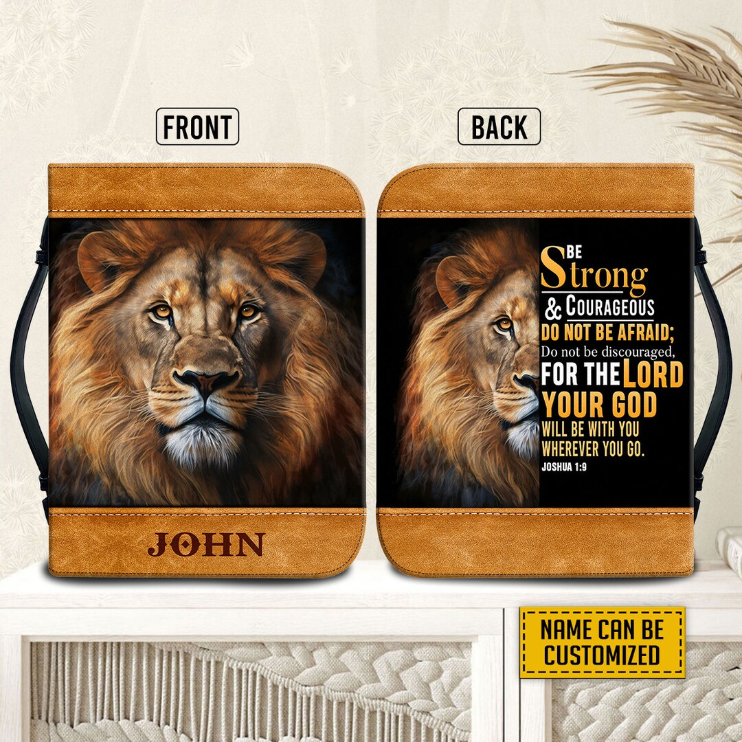 Personalized Bible Cover, Be Strong and Courageous Do Not Be Afraid ...