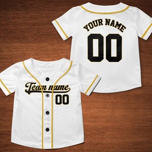 Custom Baseball Jersey, Personalized Kids Baseball Shirt, Birthday Gift ...