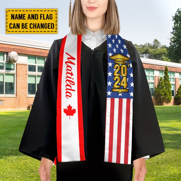 Custom Flag Graduation Stoles Sashes - Etsy