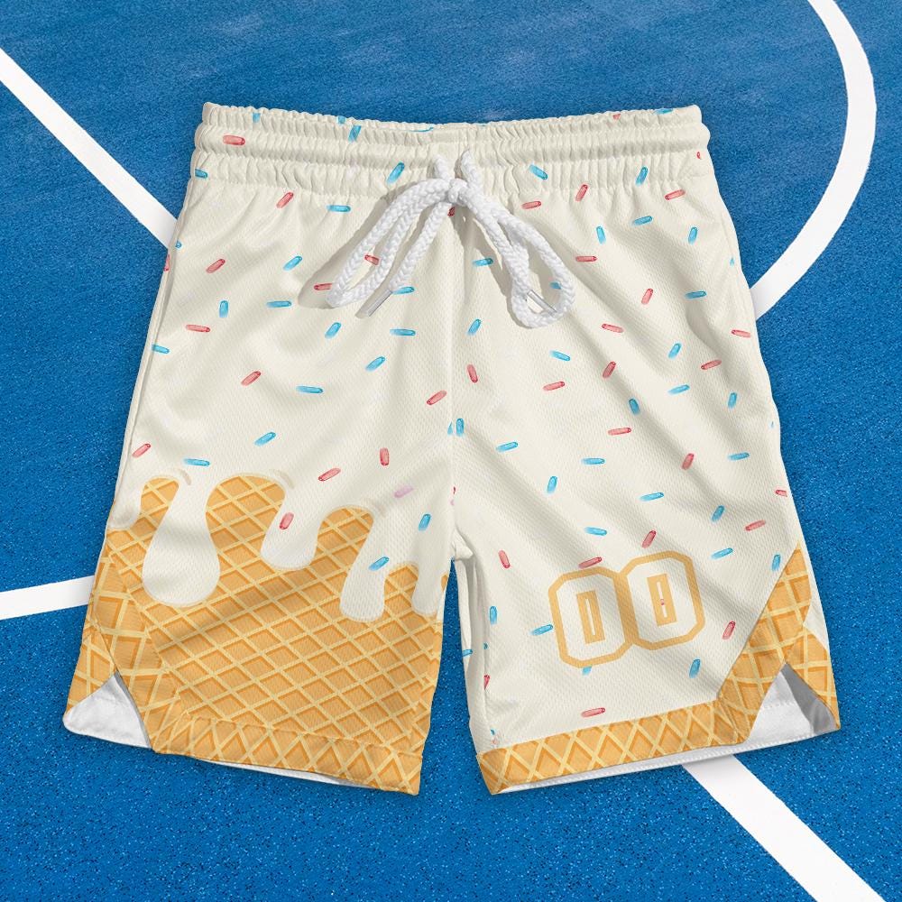 Custom Jersey Shorts, Ice Cream Drip Shorts, Youth Drip Baseball Shorts ...