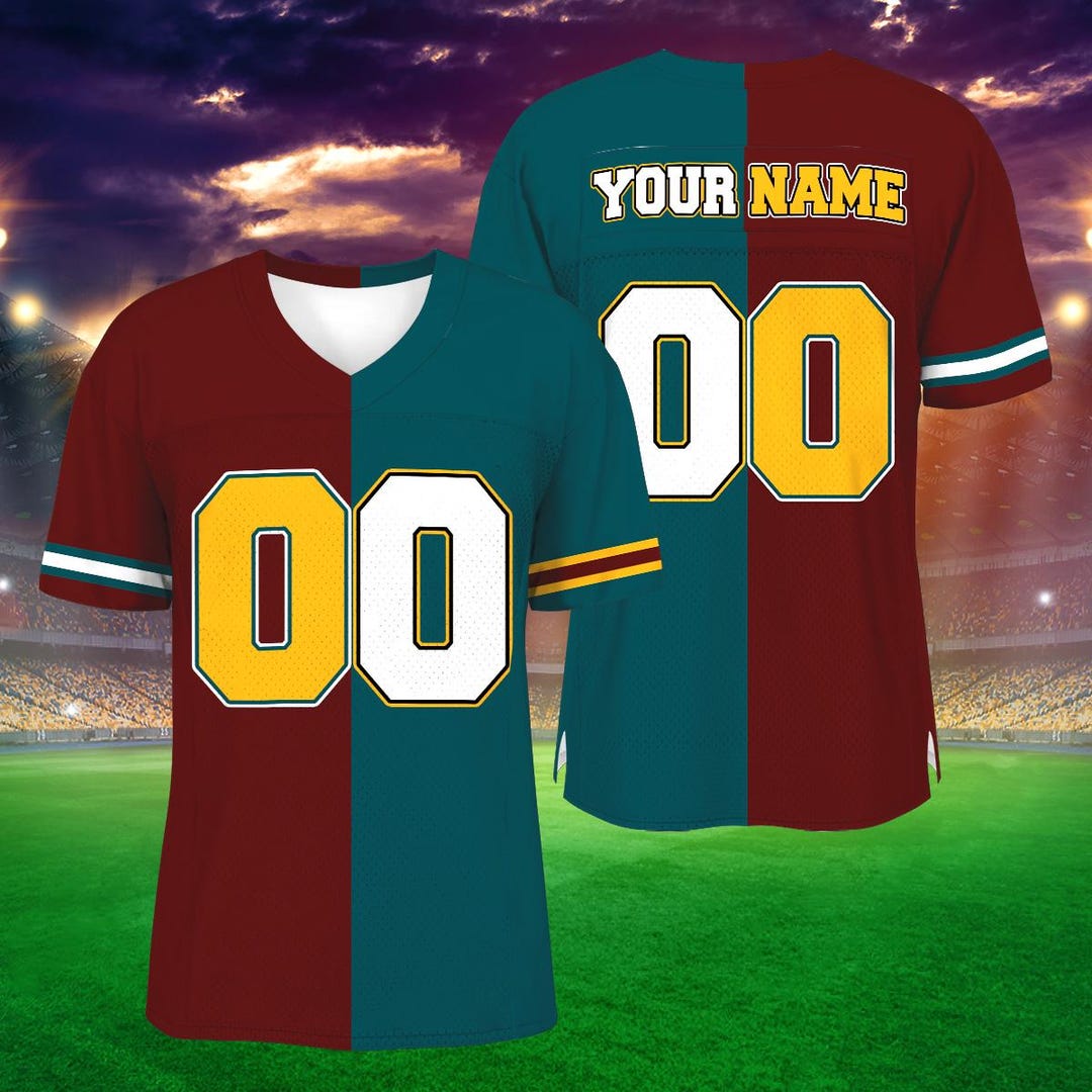 Custom Two Football Team Jersey, Personalized Football Jersey, Two Team ...