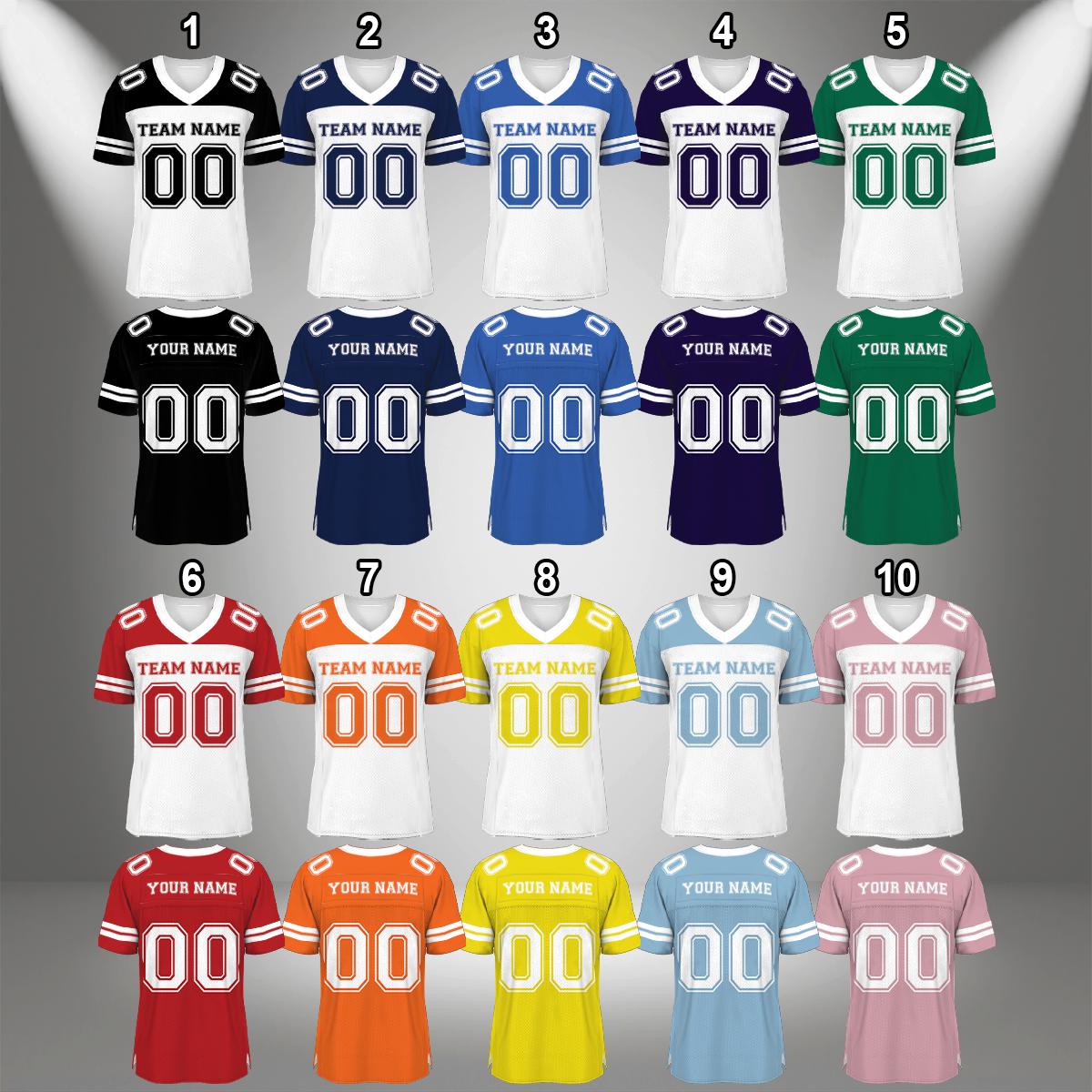 Personalized Football Jersey, Custom Football Jersey, Football Team ...