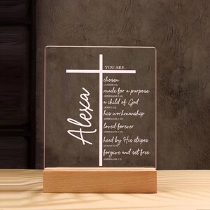 Bible Verse Led Light, Custom Led Night Light, Bible Night Light ...