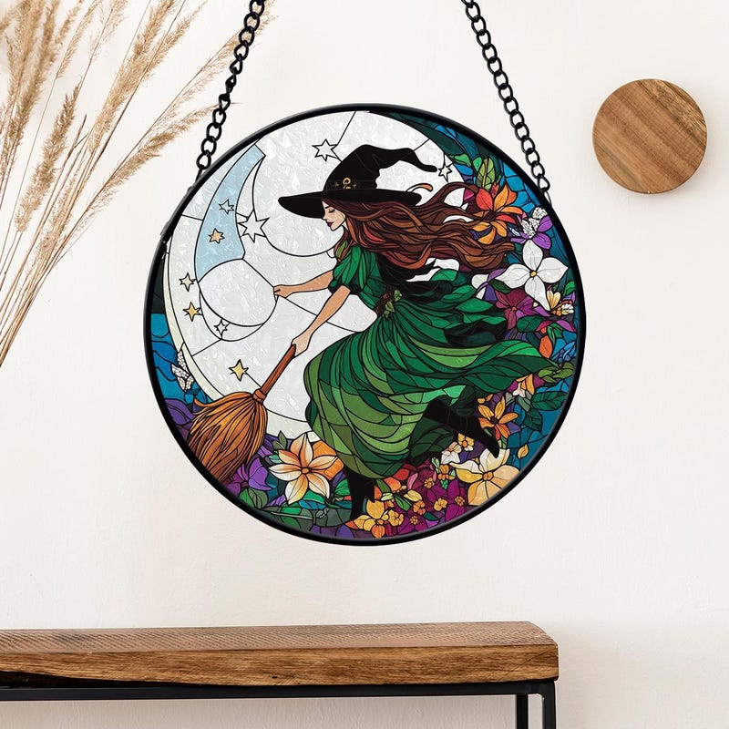 Witch Stained Glass - Etsy