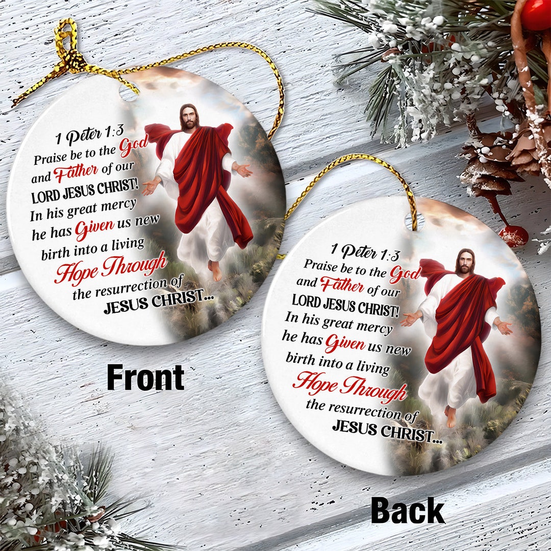 Praise Be to the God and Father of Our Lord Circle Ceramic Ornament, 1 ...