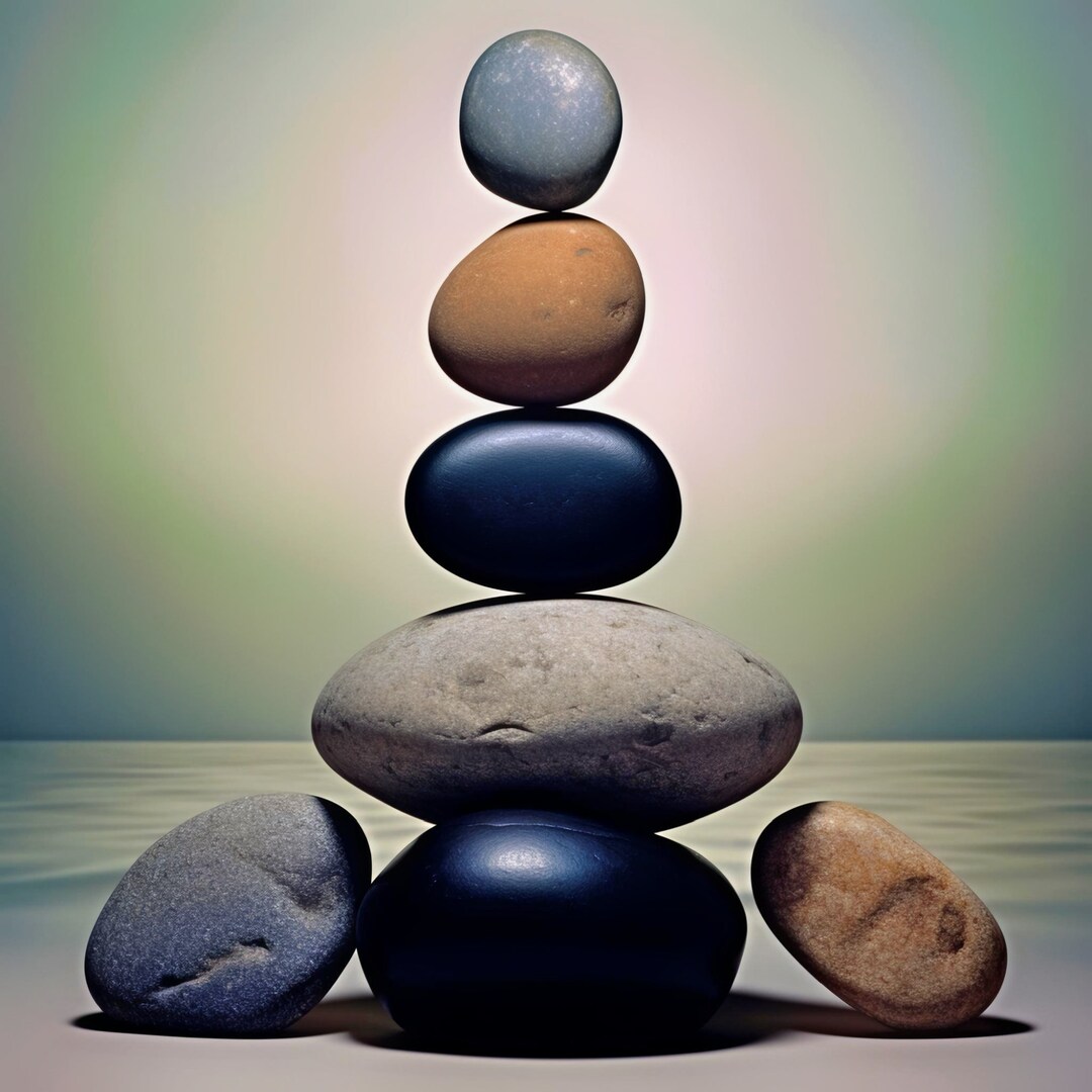 Digital Download Stacked Stones, Realistic Art, Stark Compositions ...