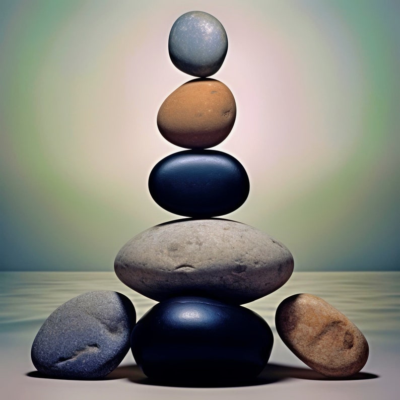 Digital Download Stacked Stones, Realistic Art, Stark Compositions ...