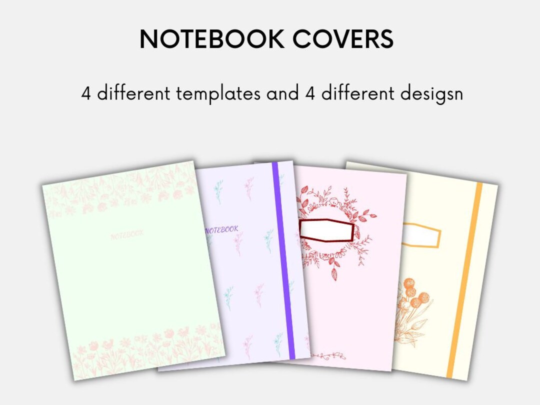 Digital Notebook Covers | Digital Covers | Instant Download - Etsy