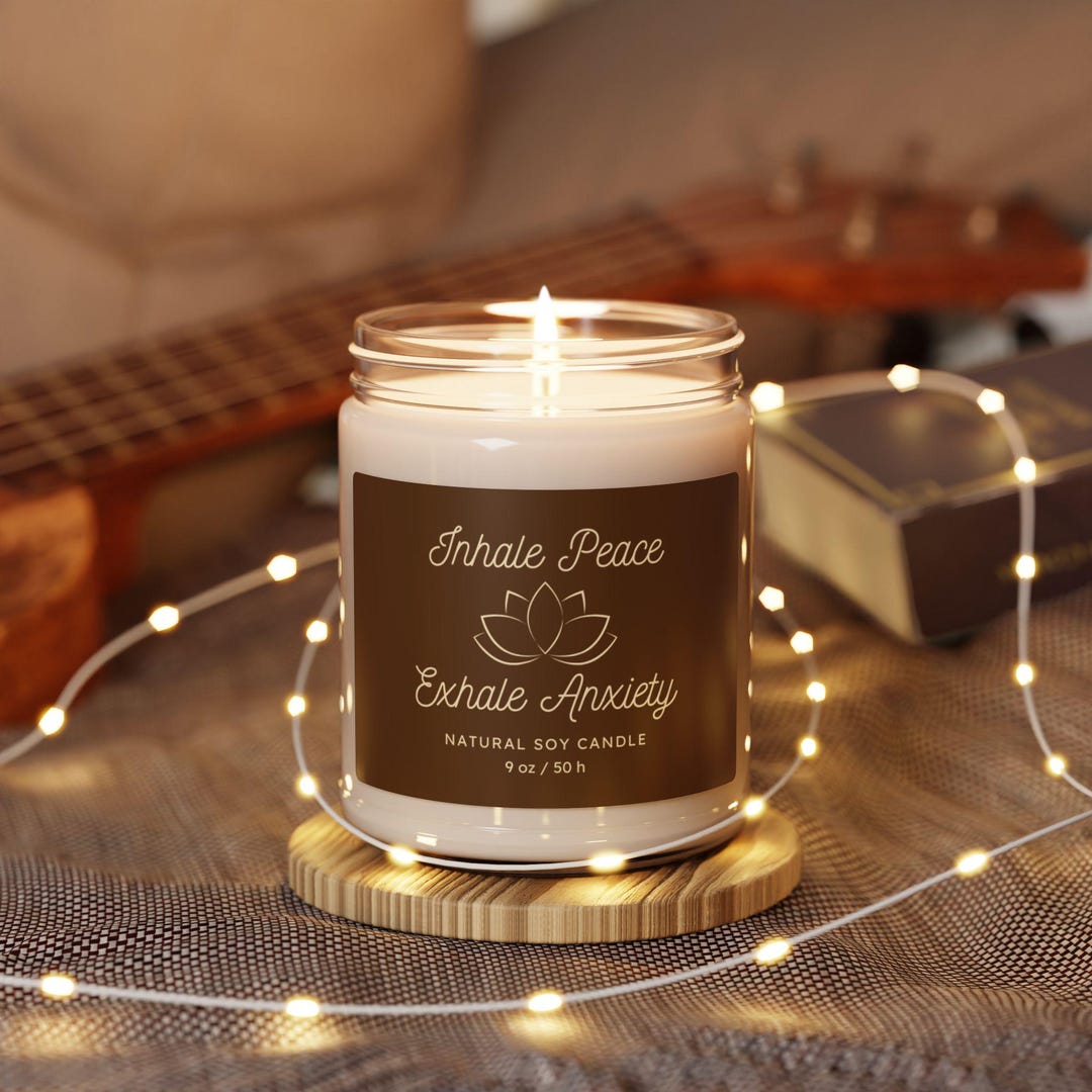 Inhale Peace Exhale Anxiety Candle, Yoga Candle, Stress Relief Candle ...