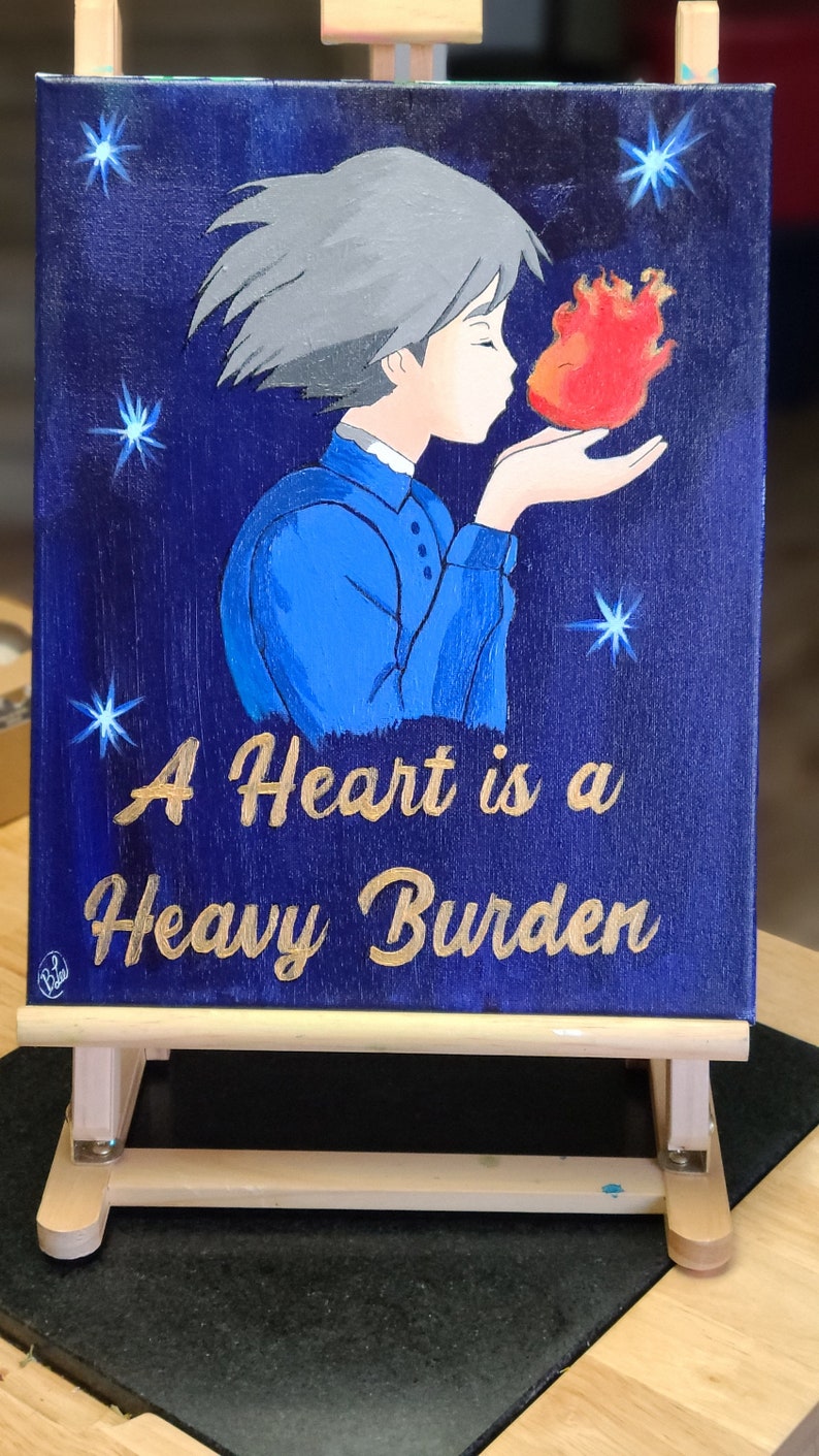 Howl's Moving Castle a Heart is a Heavy Burden 11x14 Canvas - Etsy