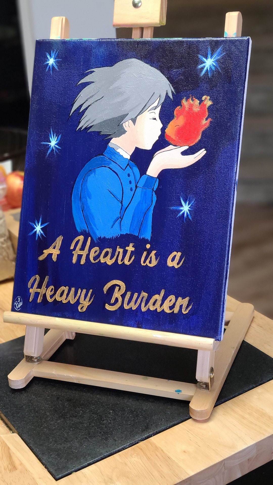 Howl's Moving Castle a Heart is a Heavy Burden 11x14 Canvas - Etsy