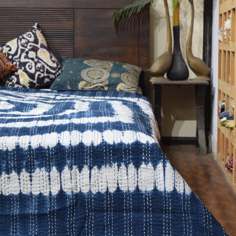 Indigo Bedding - Etsy