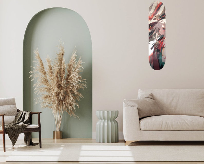 Anime Skate Board Wall Art Colorful Skateboard Deck Wall Etsy