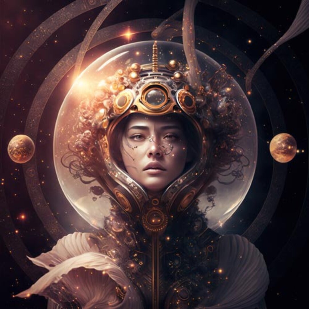 Cosmic Luxury 2 Digital Art Print, AI Generated, Wall Art, AI Art ...