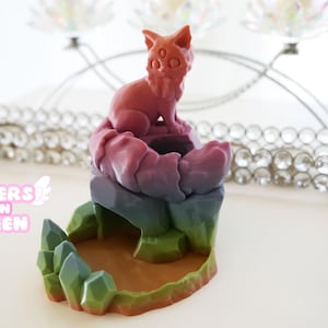 Arcadia Three Eyed Fox Dice Tower Gaming Enthusiasts Gaming Room Decor ...