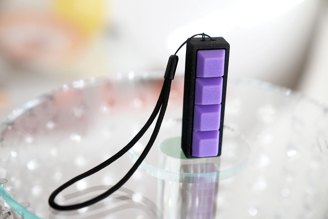 4-key Mechanical Button Clicker Keychain | Keyboard Switch | ASMR ...