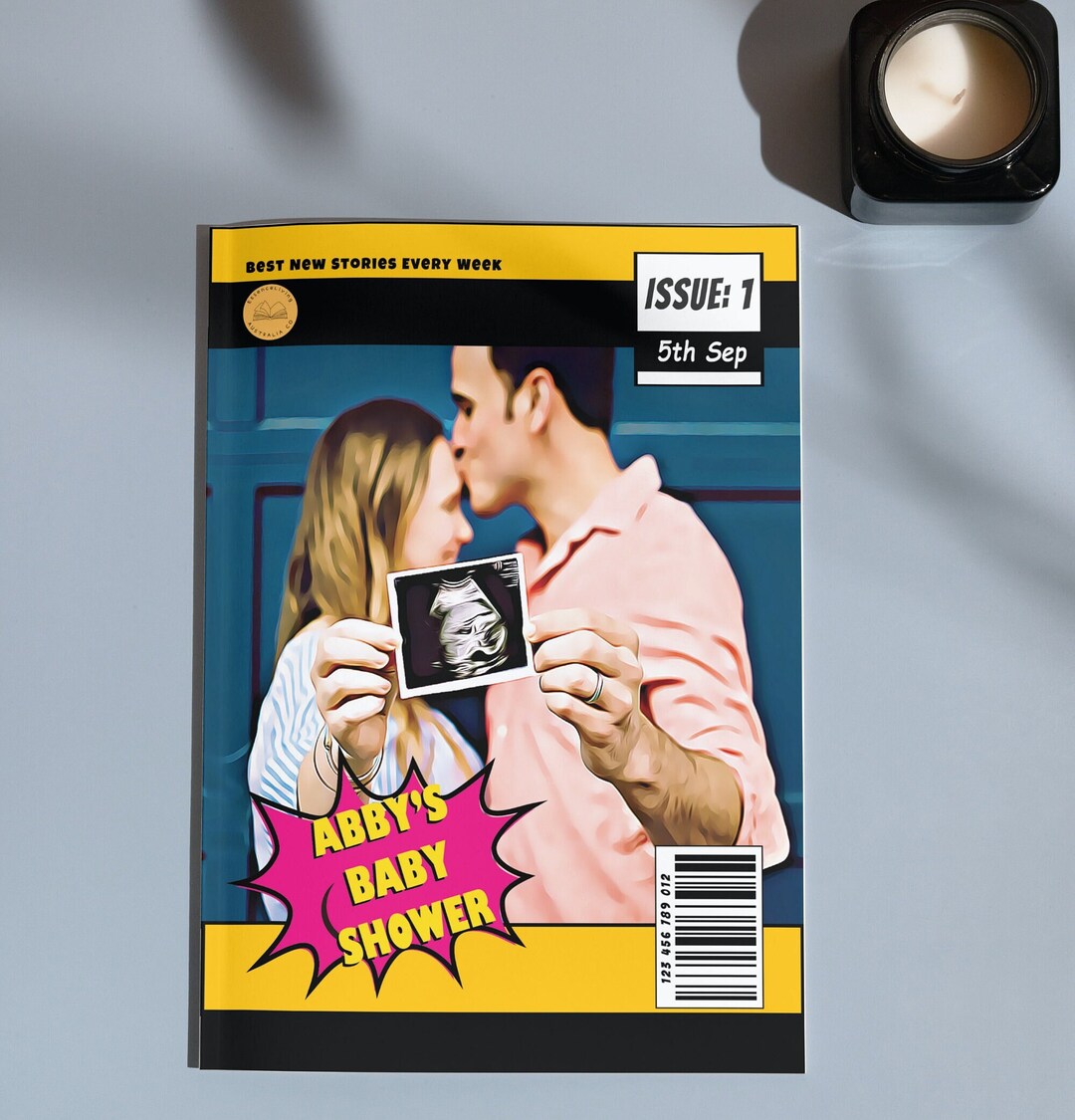 Baby Shower Comic Book Personalised Comic Books Baby Shower Gifts ...