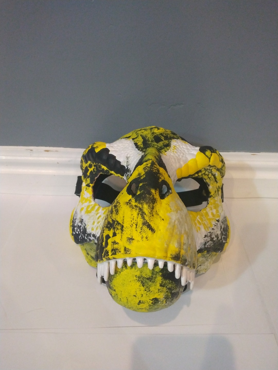 Messy Hand Painted T Rex Mask - Etsy