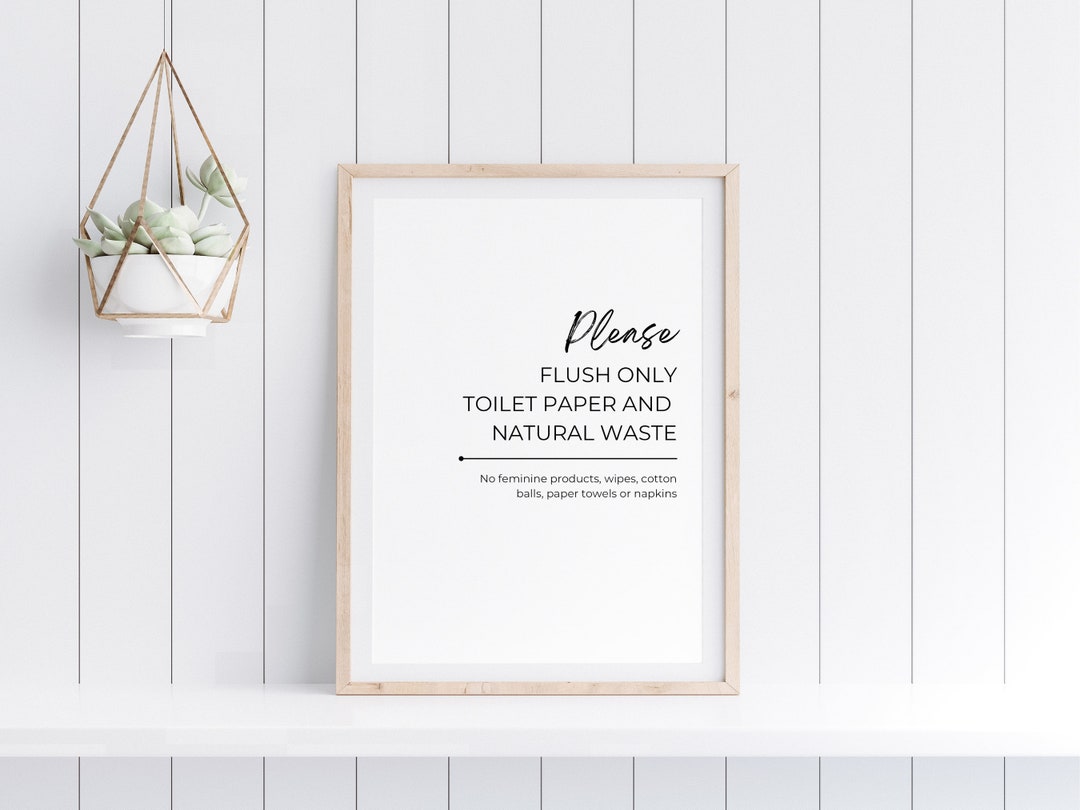 Airbnb Bathroom Sign Template for Bathroom Wall Decor, Bathroom Sign ...