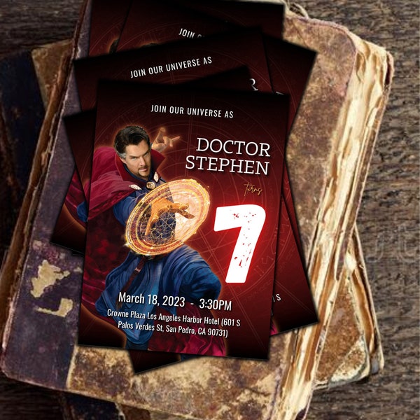 Doctor Strange Birthday Invitation - Etsy