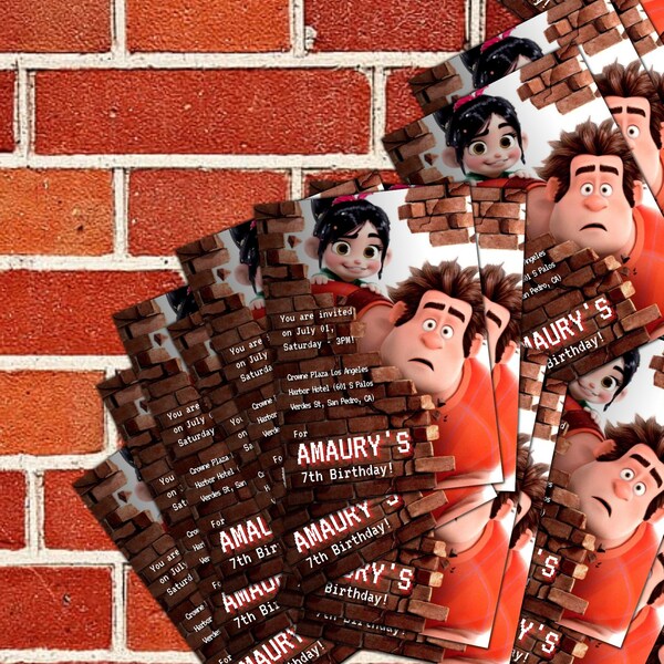 Wreck It Ralph Invitation - Etsy