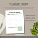 Printable Vocabulary Tracker: Student Word Log Sheet (PDF & Canva ...