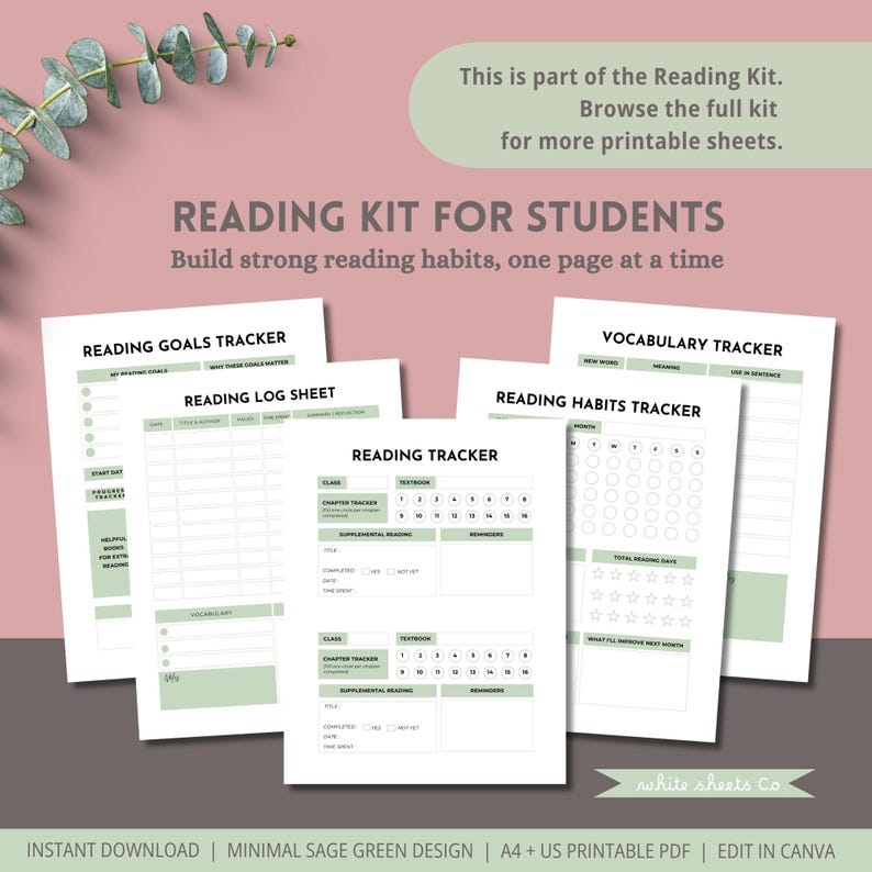 Printable Vocabulary Tracker: Student Word Log Sheet (PDF & Canva ...