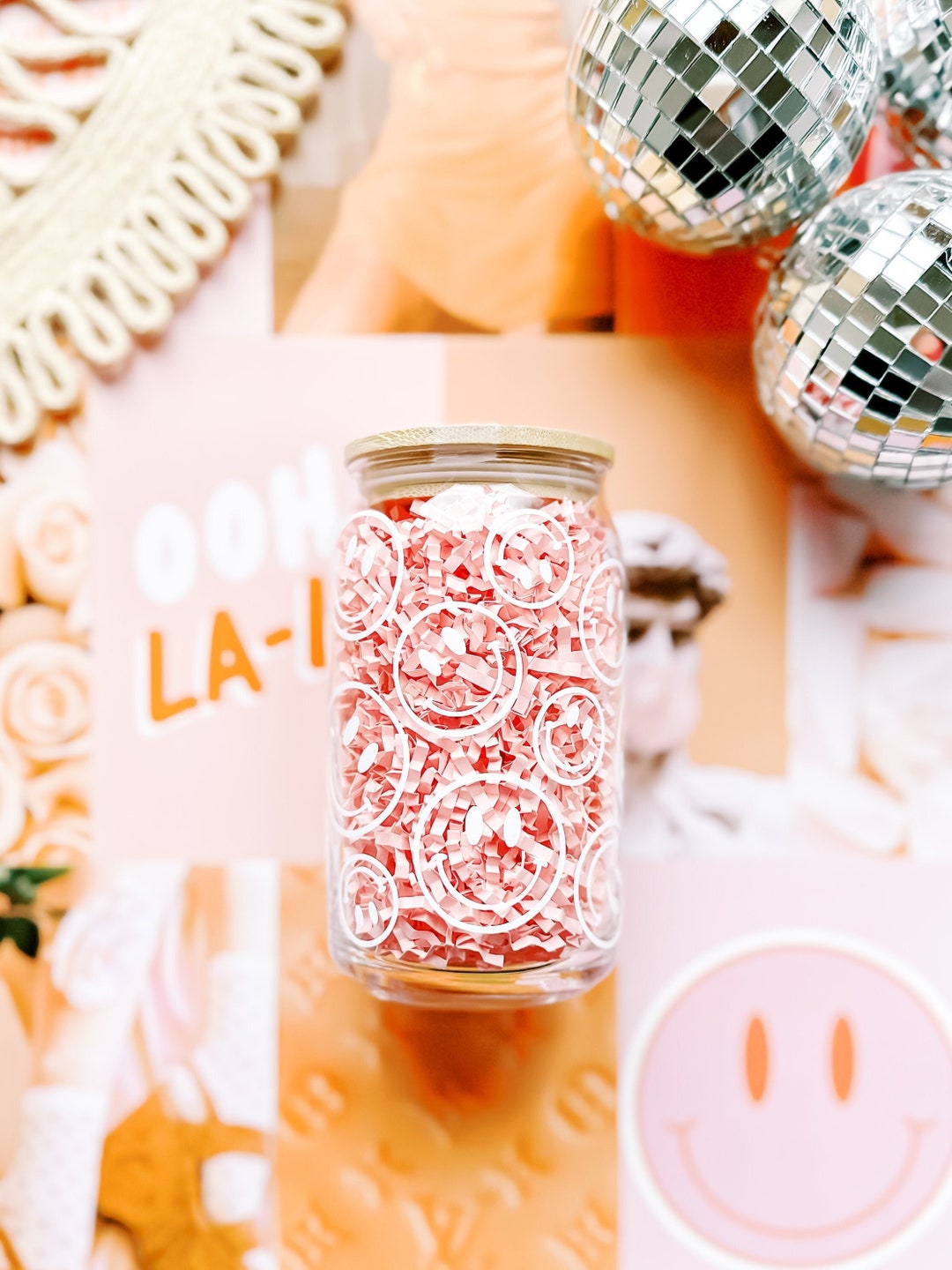 Smiley Face Glass Can Cup || Iced Drink Cup || Beer Can Glass || Soda ...