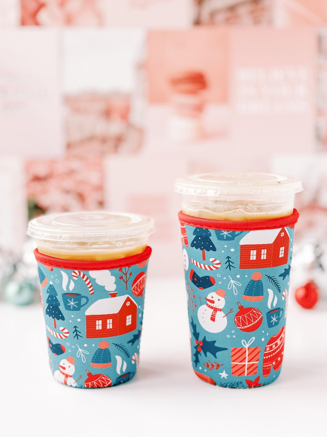 Christmas Vibes Coffee Sleeve Iced Coffee Sleeve Hot Coffee Sleeve ...