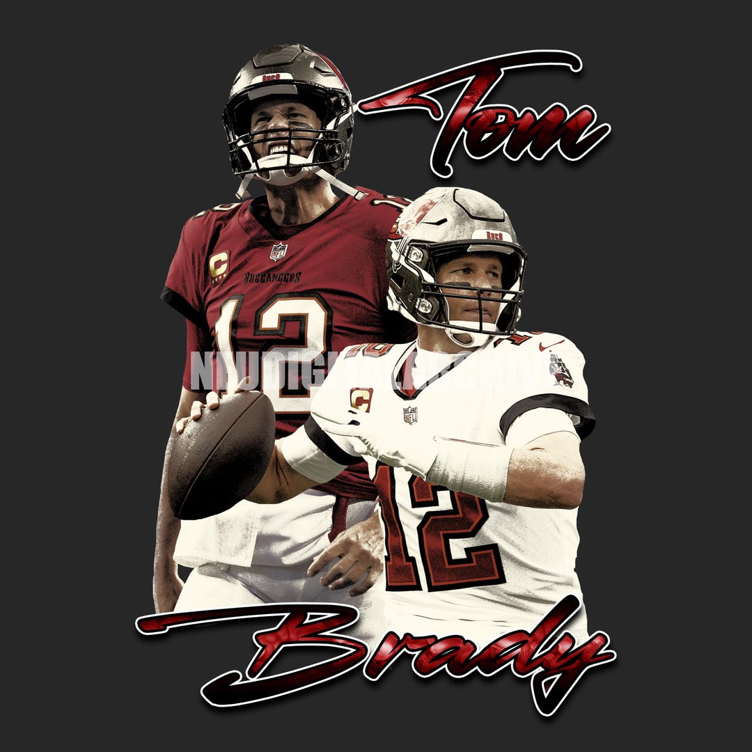 Tom Brady Tampa Bay Buccaneers Vintage Style PNG Digital Design ...