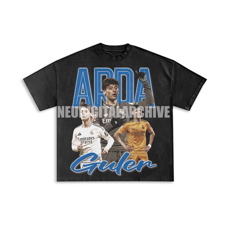 Arda Güler Real Madrid Vintage Style PNG Digital Design | Poster | T Shirt Design | Football ...