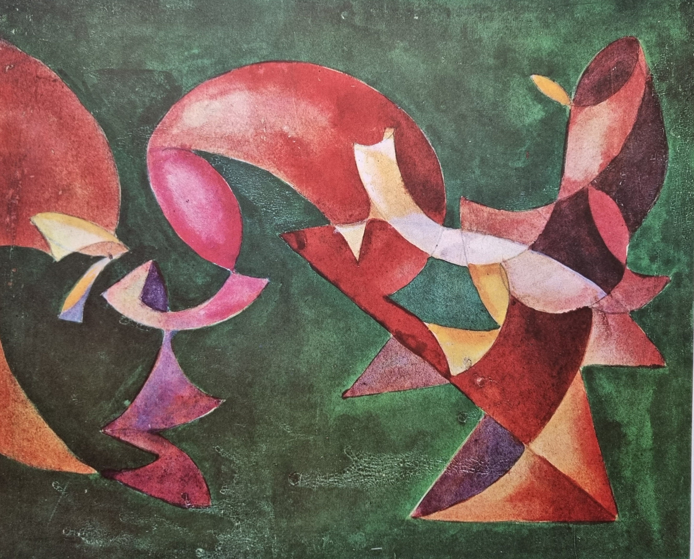 Giacomo Balla composition, 1919 Original Print From 1965, Dimensions 42 ...