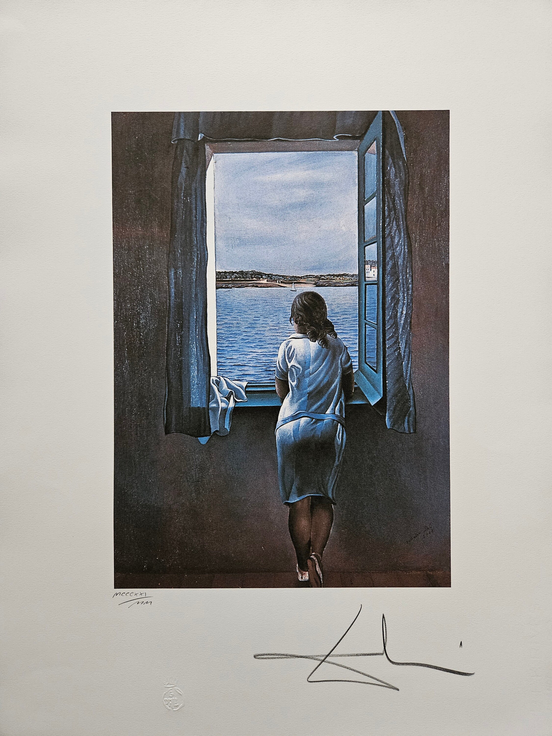 Salvador Dalì girl at the Window Limited Edition, Numbered in Pencil ...