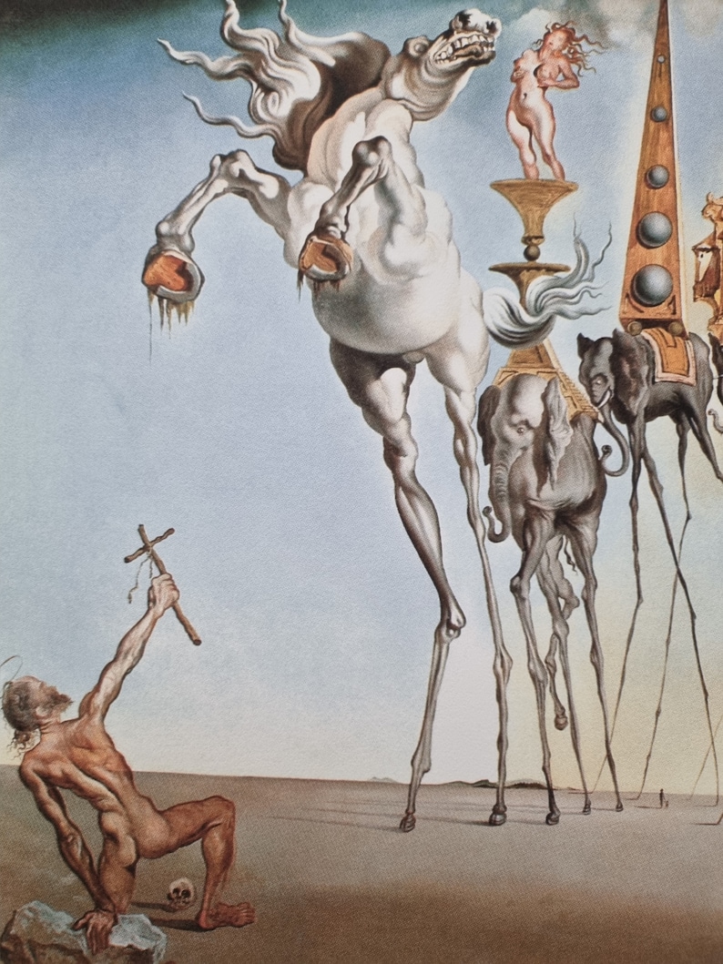 The Temptation of Saint Anthony by Salvador Dalì Art Print, BFK RIVES ...