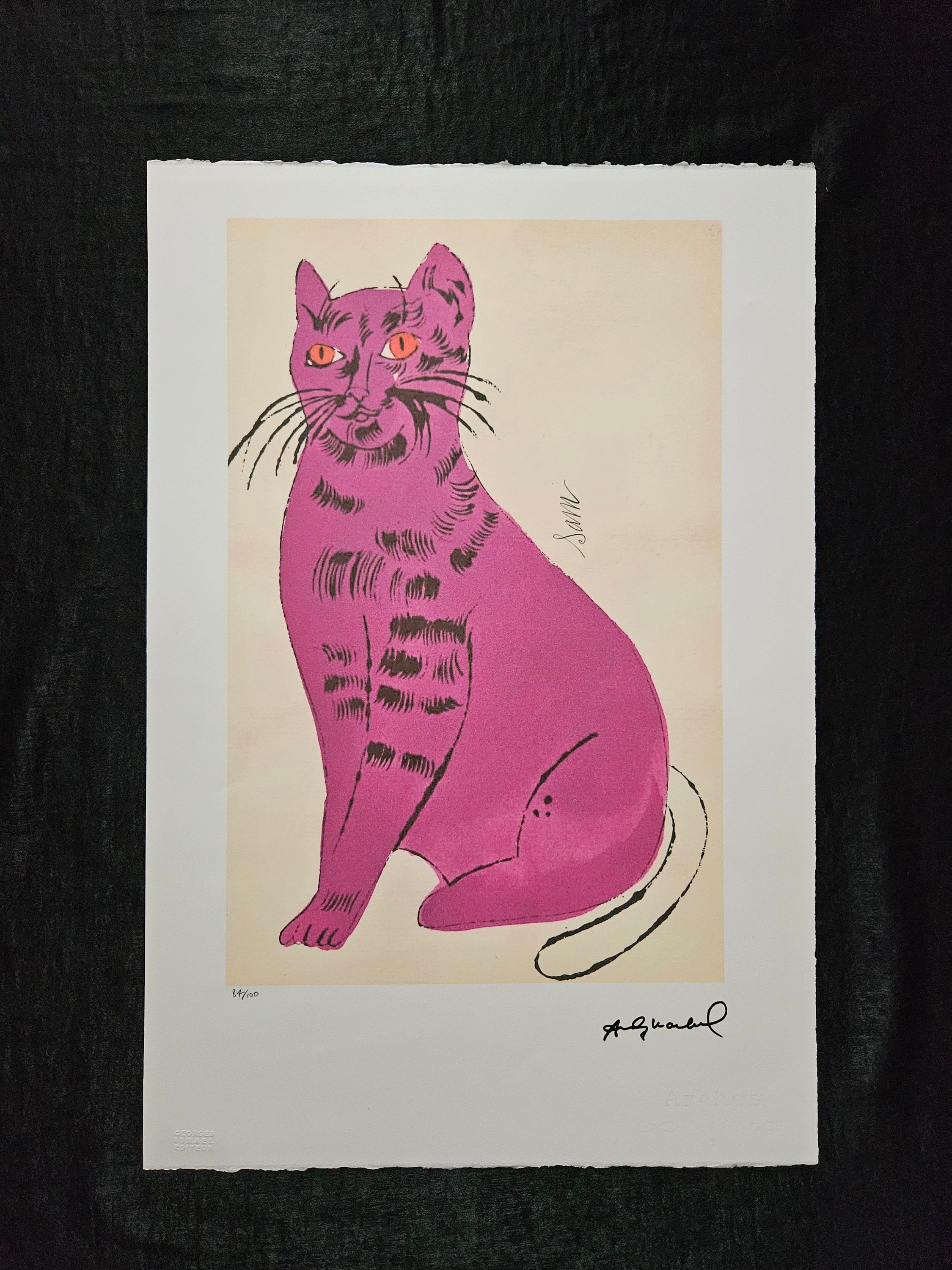 Andy Warhol cat Sam Limited Edition, Numbered. warhol Wall Art Pop Art ...