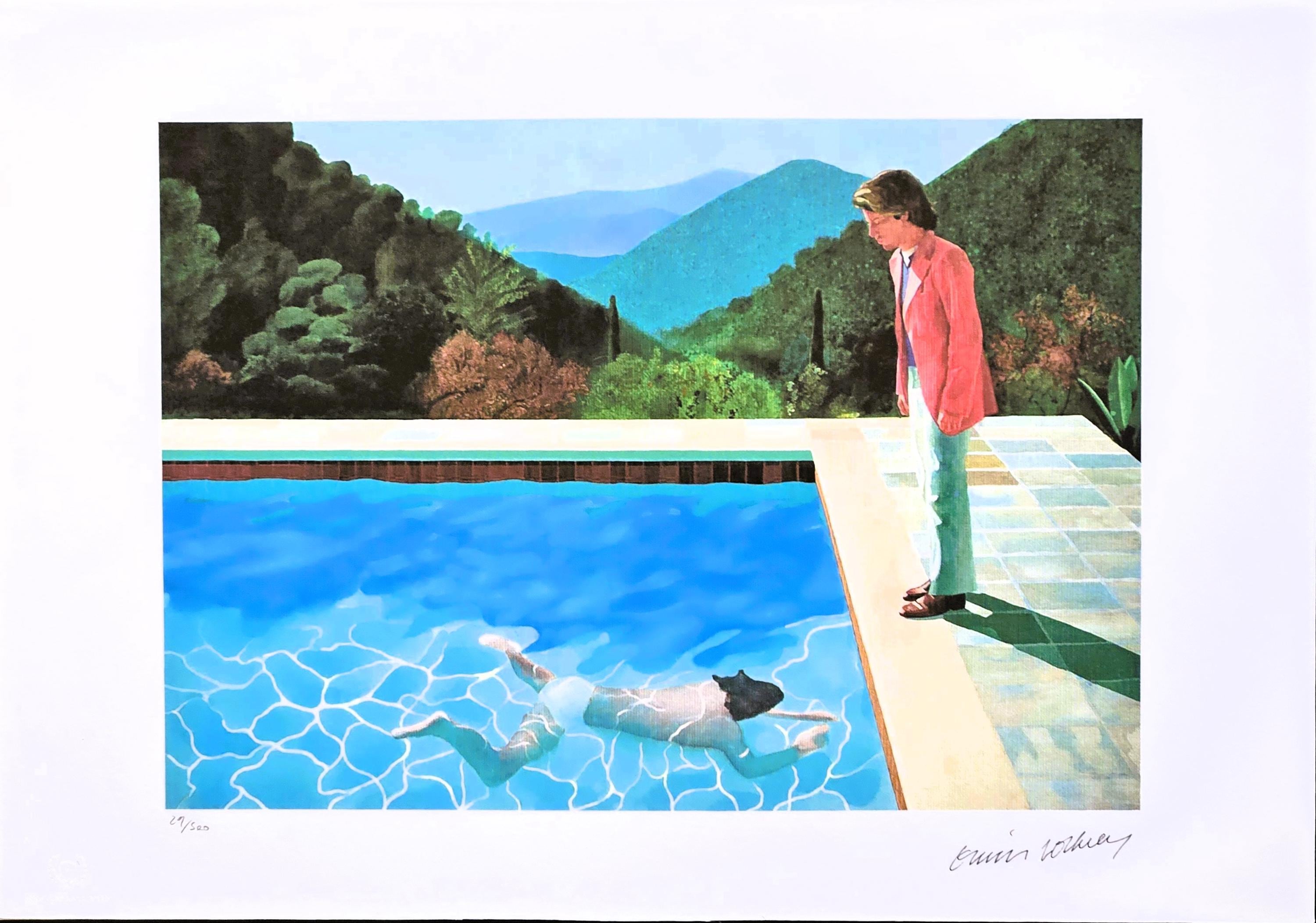 David Hockney Painting His Pool
