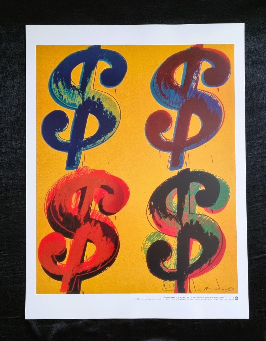 Andy Warhol "dollar, 1982" Dimensions 60 X 80 Cm. Vintage Andy Warhol ...
