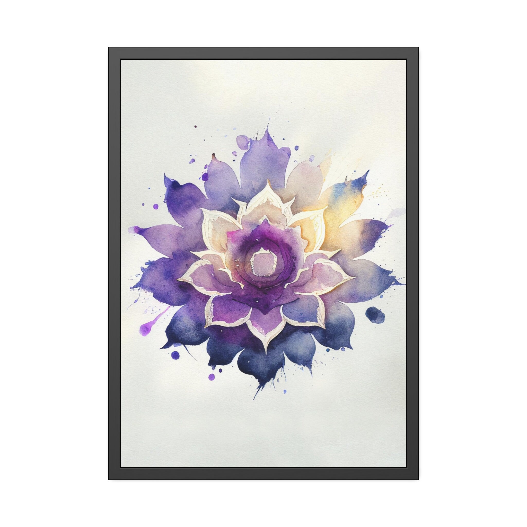 Sahasrara Crown Chakra Watercolor Painting Poster Print in Beautiful ...