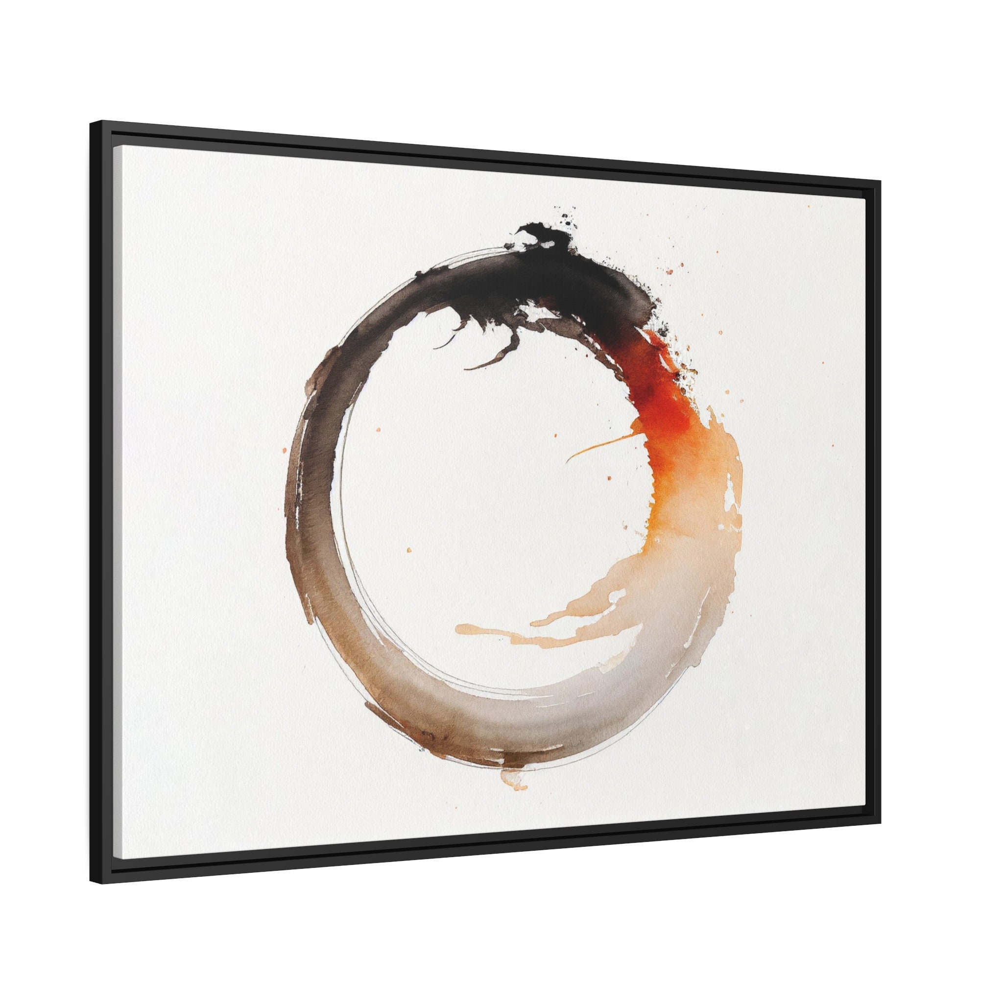 Enso Zen Circle Watercolor Painting Canvas Print: Captivating Circle of ...
