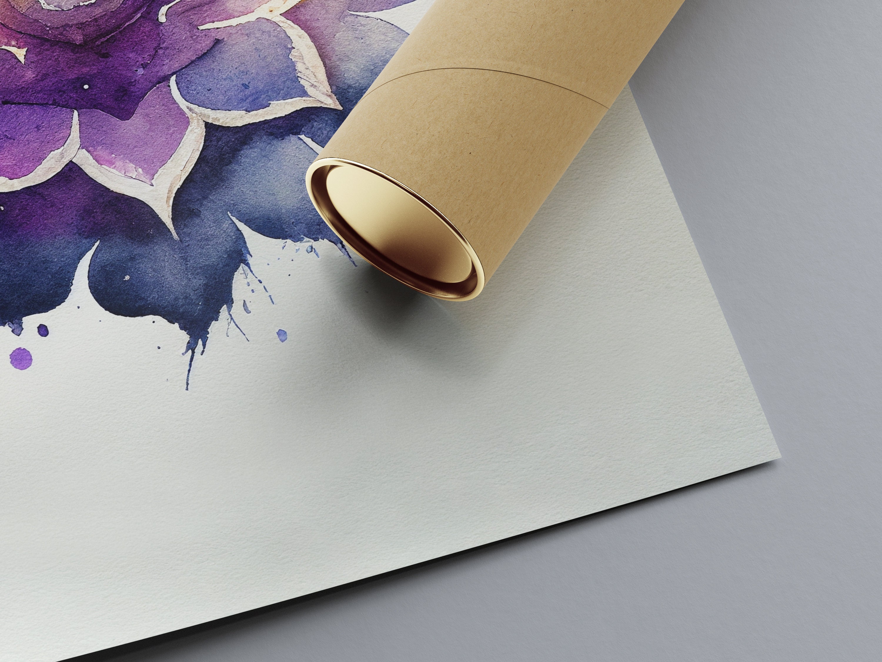 Sahasrara Crown Chakra Watercolor Painting Poster Print in Beautiful ...