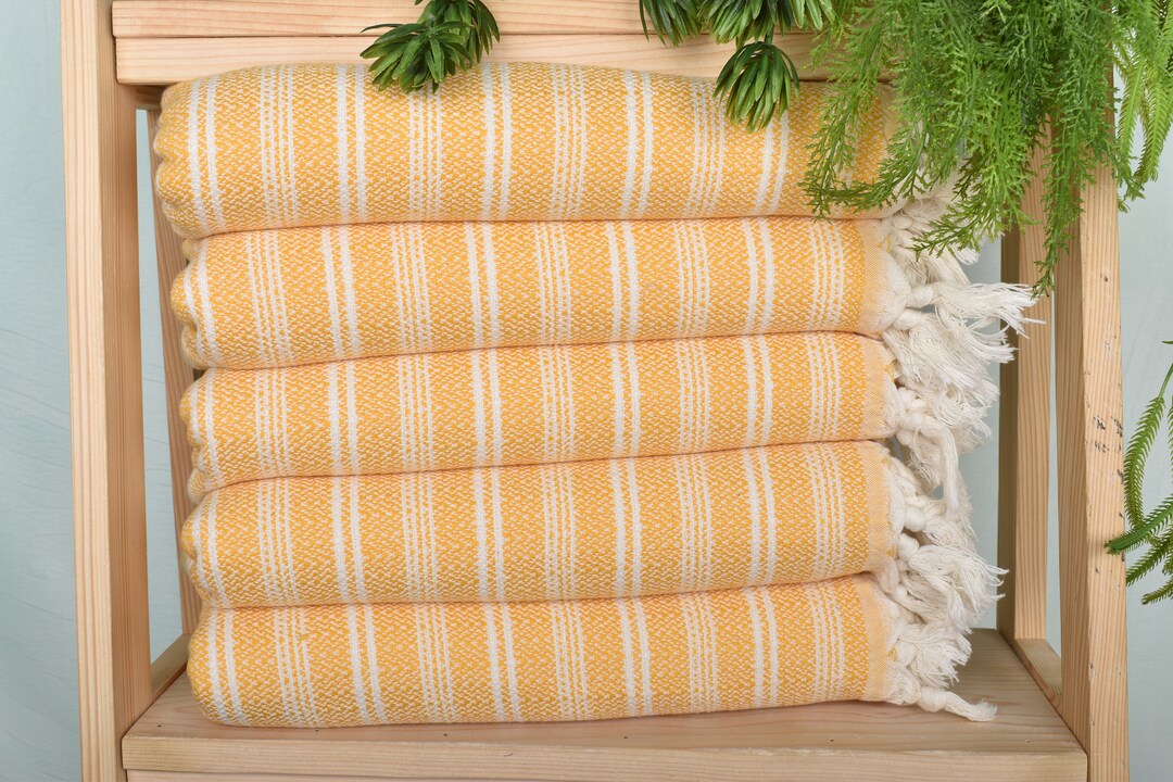 18"x32" Mustard Cotton Dish Towel, Wedding Gift, Custom Hand Towel ...