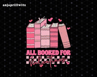 Valentines Png/ Bookish Valentine Sublimation Design/ Dtf Book Png ...