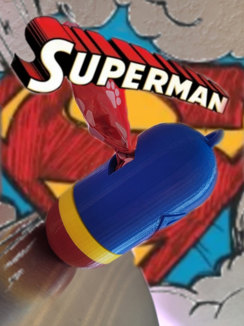 Superhero Dog Poop Bag Holder 3D Printed - Etsy