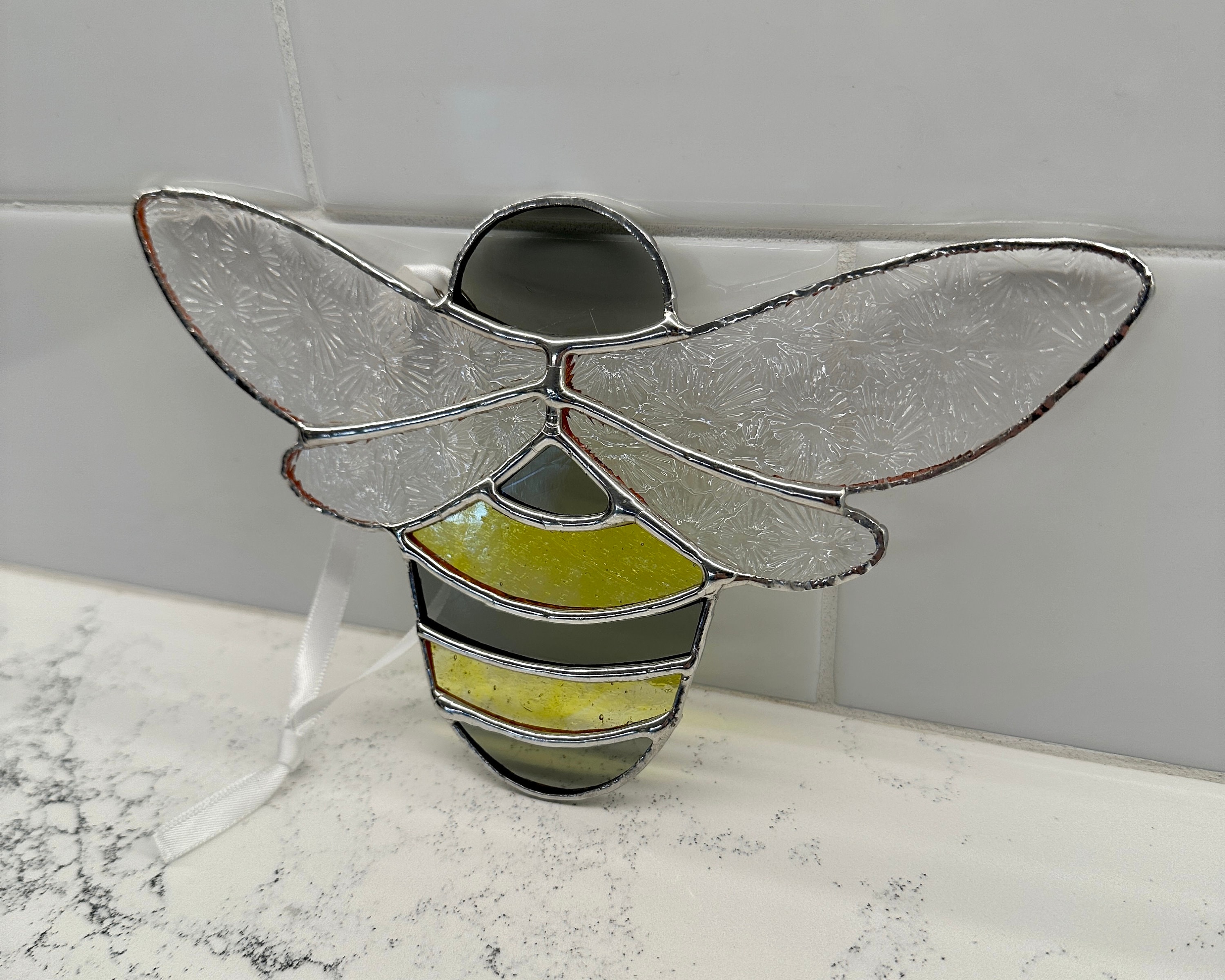 Stained Glass Bumble Bee Bee Suncatcher Modern Window Decor Nature ...