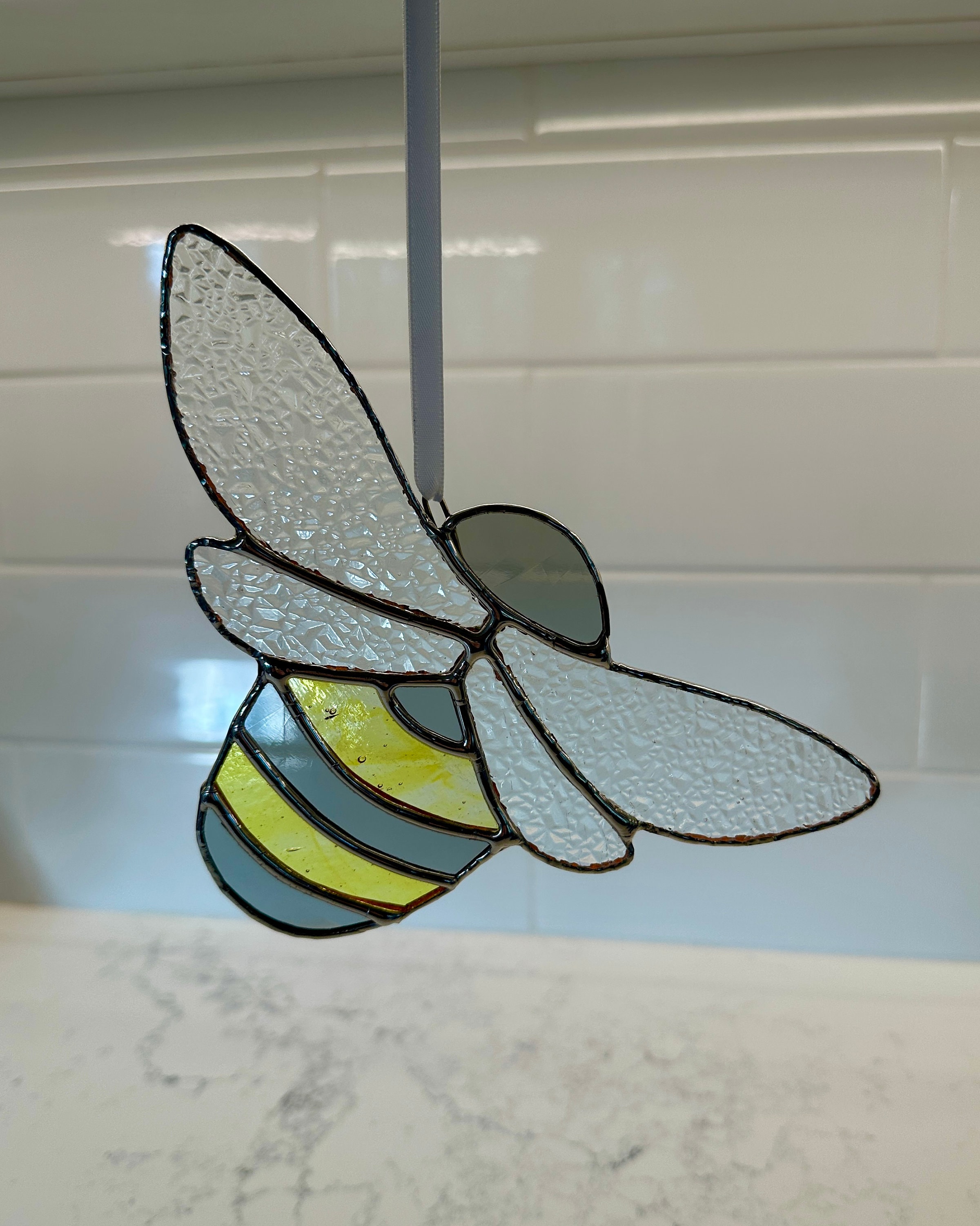 Stained Glass Bumble Bee Bee Suncatcher Modern Window Decor Nature ...