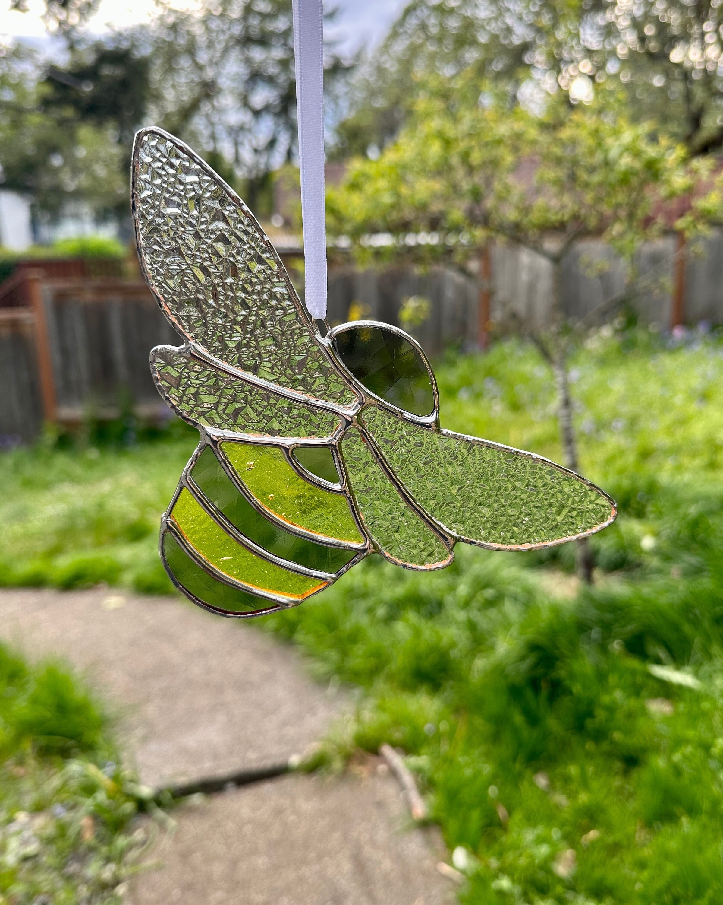 Stained Glass Bumble Bee Bee Suncatcher Modern Window Decor Nature ...