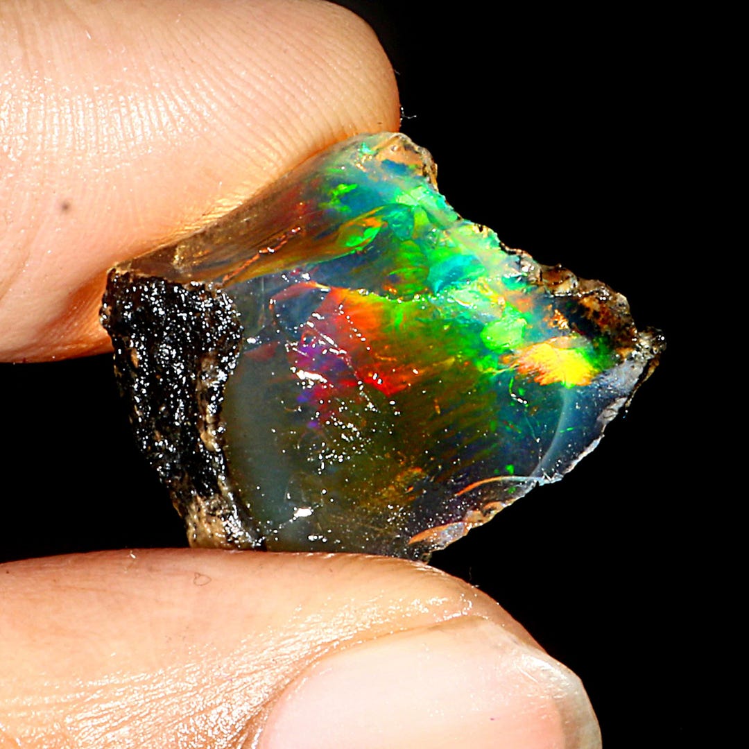 100% Natural Ethiopian Large Opal Rough -14.15 Ct Multi Fire Opal ...
