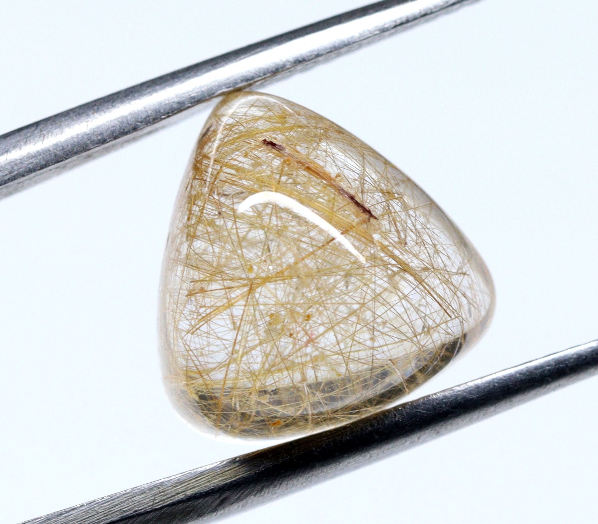 RARE Copper Rutile Quartz Trillion Shape Pear Brilliant Cabochon,loose ...
