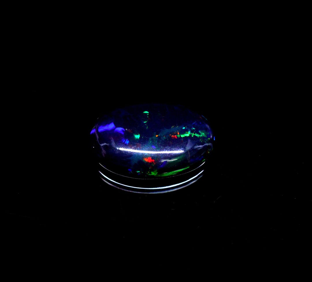 Natural Black Opal Northern Lights Pattern Fire, Black Opal Oval Shape ...